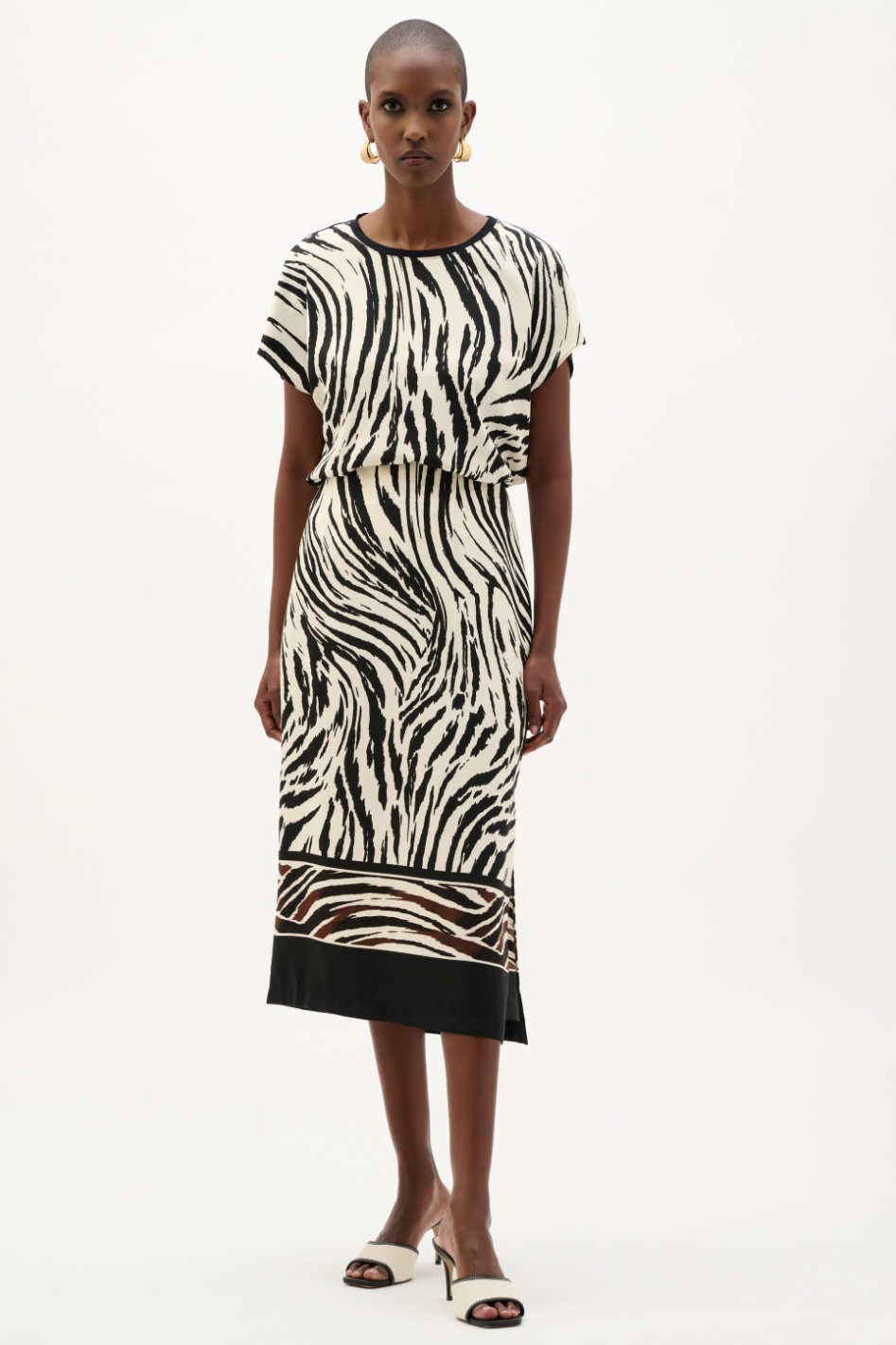 Joseph Ribkoff Recycled Woven Animal Print Top | 262049 – Labels By The Bay