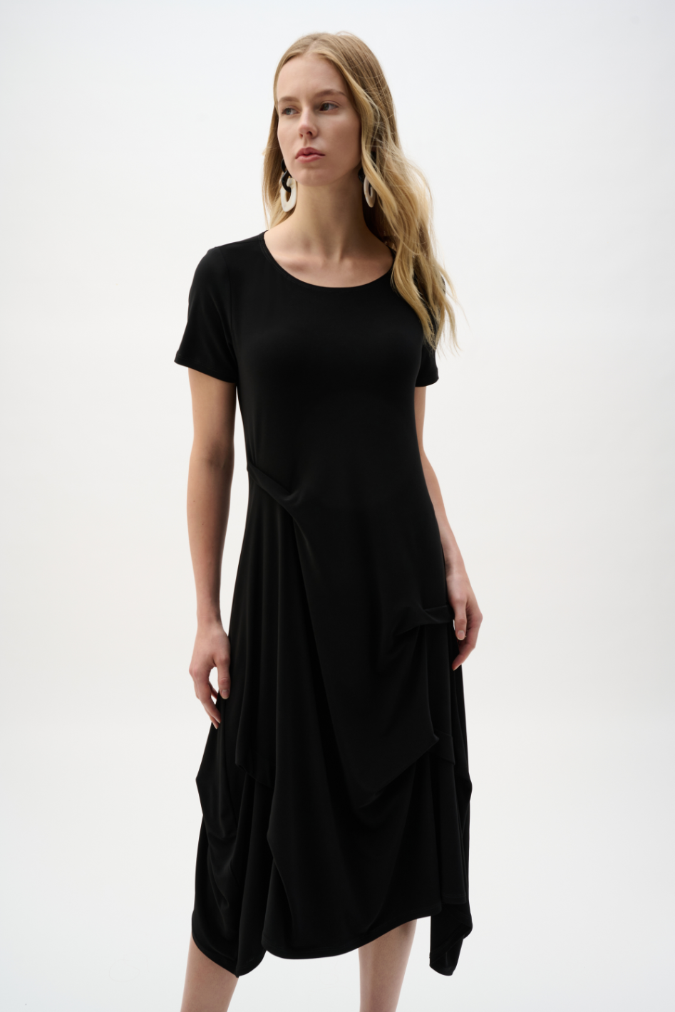 Joseph Ribkoff Silky Knit Trapeze Dress | Black | 262032 – Labels By ...