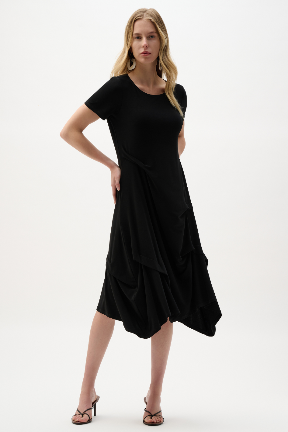 Joseph Ribkoff Silky Knit Trapeze Dress | Black | 262032 – Labels By ...