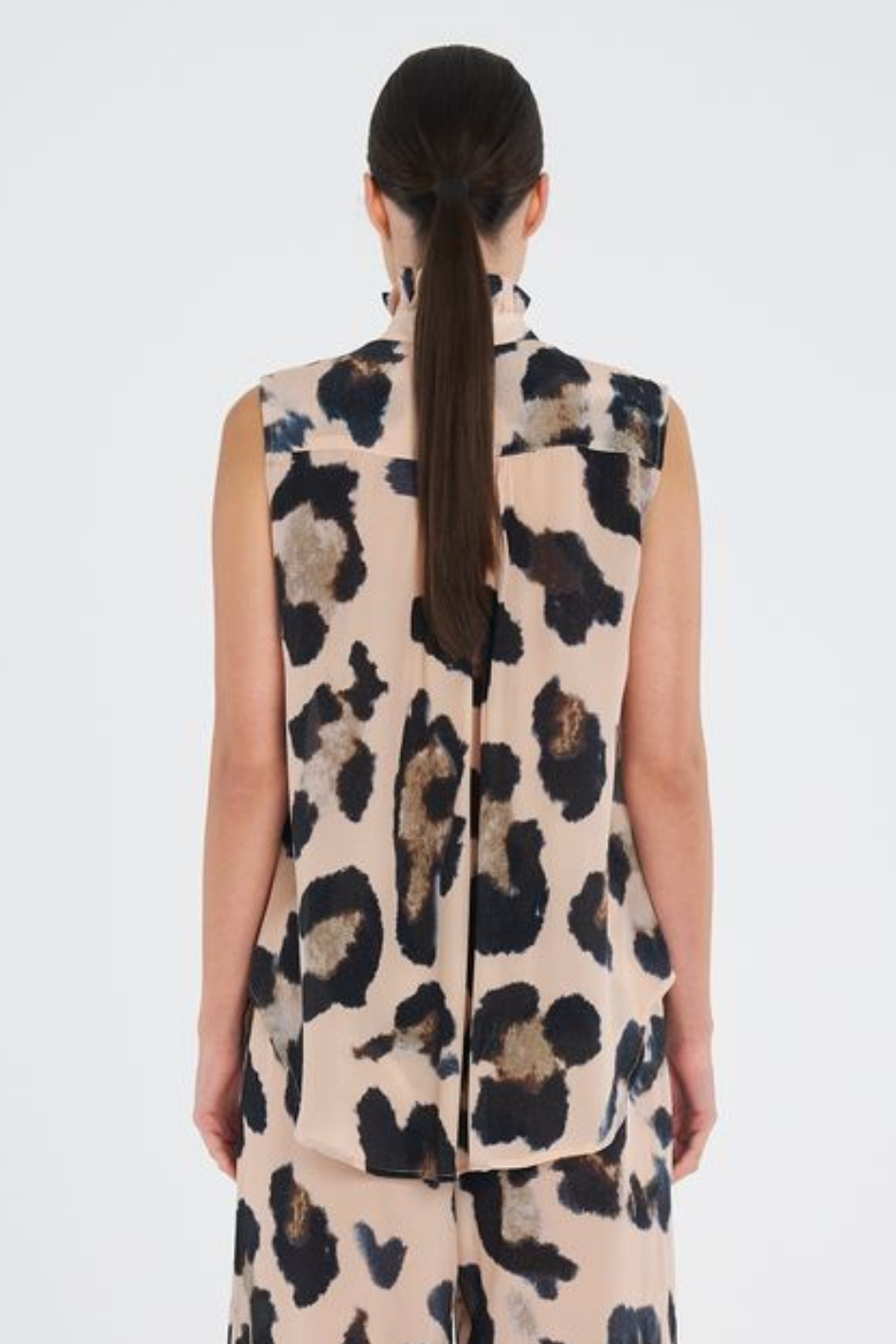 Mela Purdie Frill Neck Tank | Blurr Print Silk – Labels By The Bay