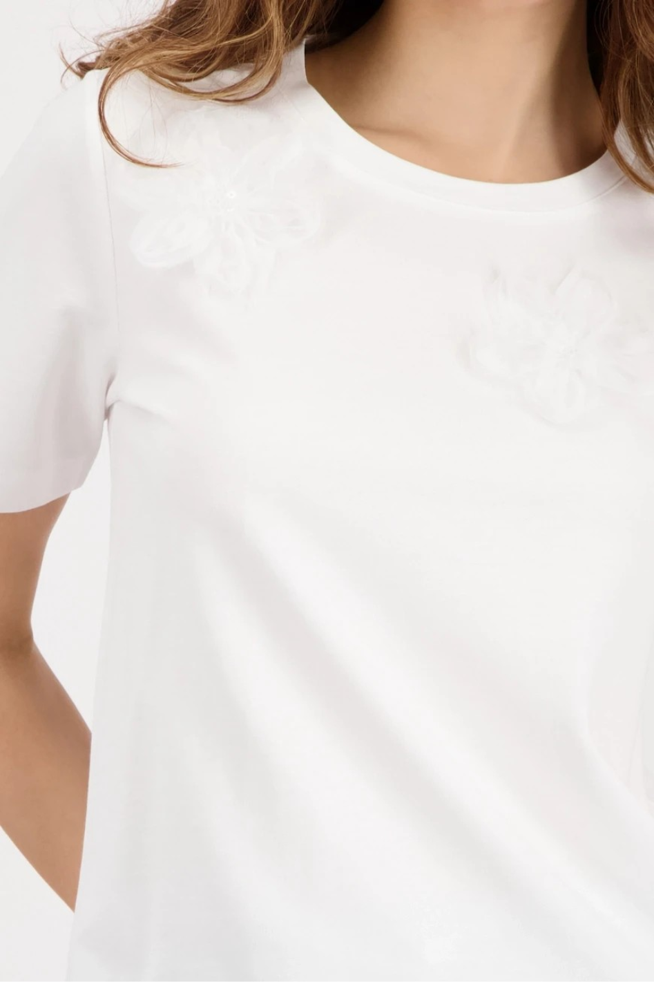 Monari T-Shirt | 3D Flower | Off-White | 410426 – Labels By The Bay