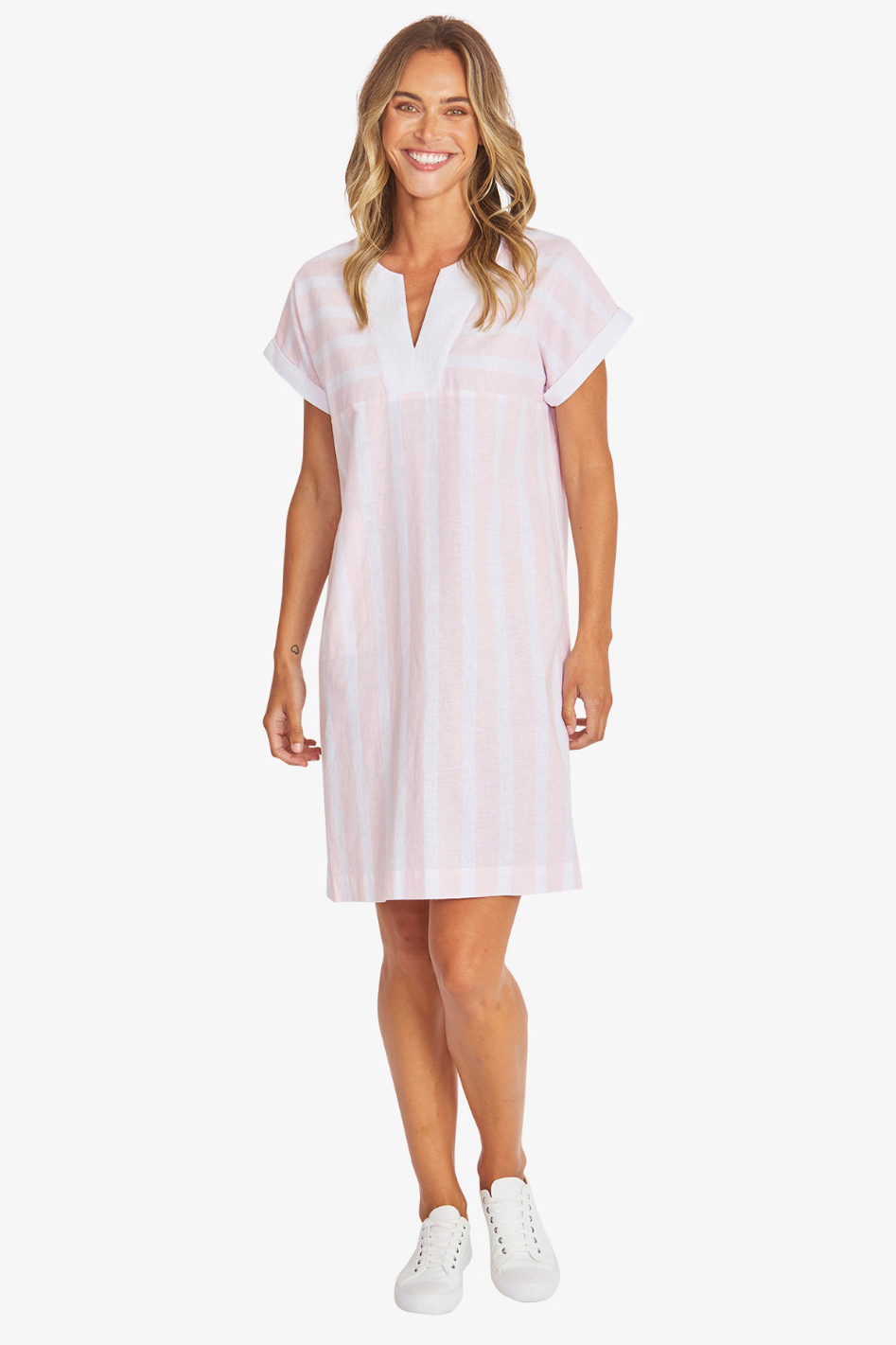 Ping Pong Miranda Dress | White/Pearl | 595521 – Labels By The Bay